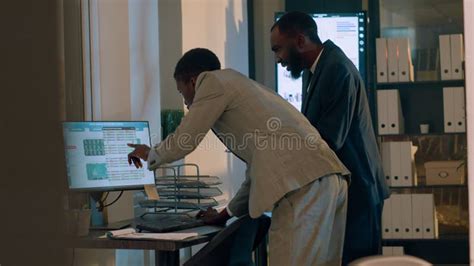 Businessmen Checking Numbers In Office Stock Image Image Of Troubleshoot Office 302281491