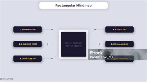 Rectangular Mindmap Of Business Structure Demonstration 인포그래픽 디자인 템플릿 장점과 단점 체계 아이콘과 텍스트가 있는 광고