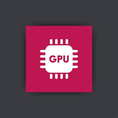 Premium Vector Gpu Icon Graphics Processing Unit Vector Sign Gpu Pictogram Graphics Chipset