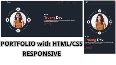 How To Make Responsive Portfolio Website Using HTML CSS TruongDev YouTube