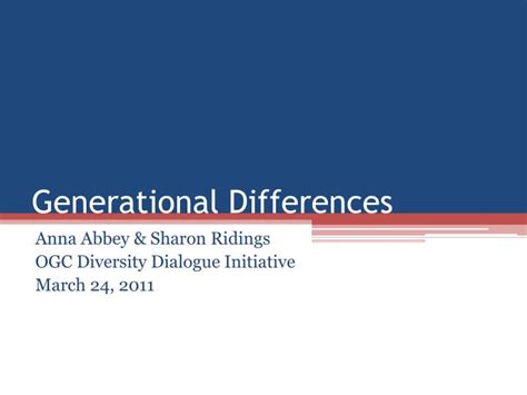 Ppt Generational Differences Powerpoint Presentation Free Download Id2633631
