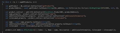 using nethereum web3 to implement a supply chain traking system pomiager