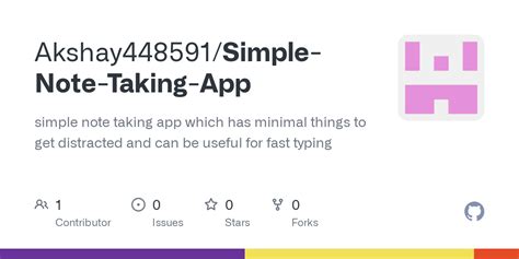 github akshay448591 simple note taking app simple note taking app