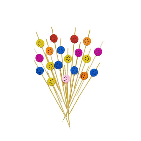 კოქტეილის გასაფორმებელი ჩხირი ღიმილი 20 ც Veli Store