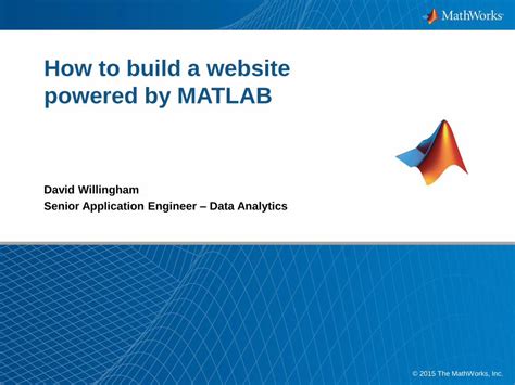 Pdf How To Build A Website Powered By Matlab Mathworks€¦ · How To