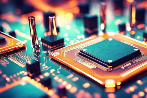 Ai Circuitry Tech Cpu And Computer Chip Concept Stock Illustration Illustration Of Glowing