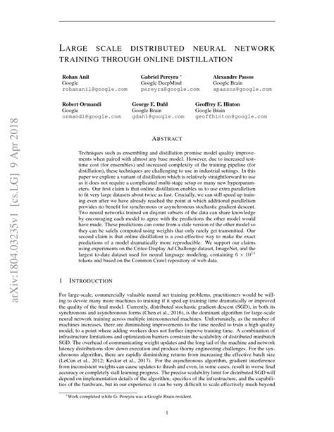 large scale distributed neural network training through online
