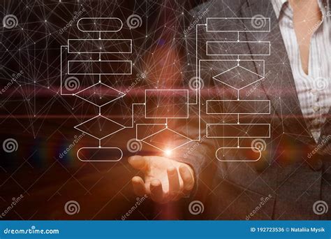 A Woman Shows A Flowchart Of A Program Stock Photography CartoonDealer Com 192723536