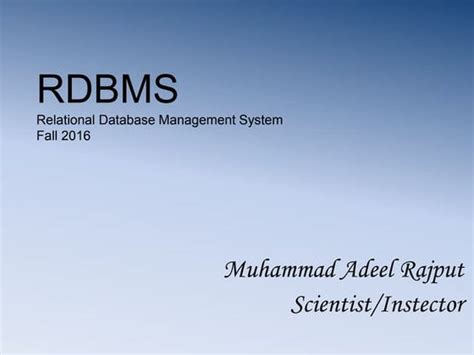 Normalization In Dbms Ppt