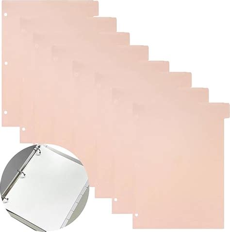 Amazon Com Ring Pink Binder Plastic Divider Set Tab Sturdy Plastic Dividers With