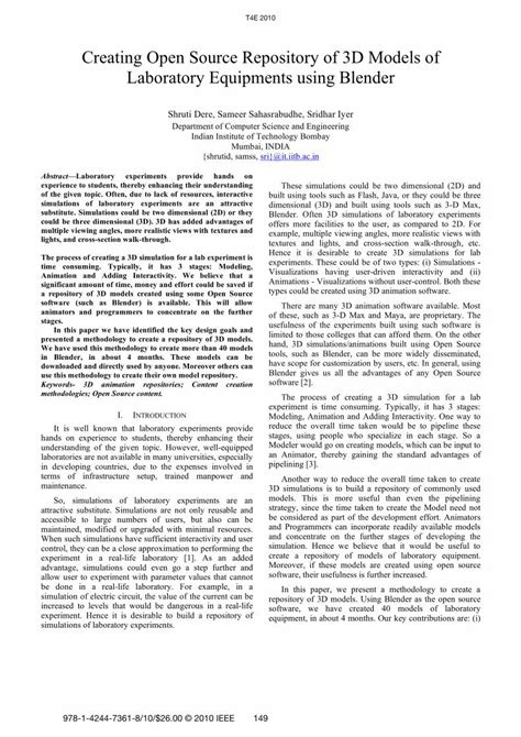 Pdf Creating Open Source Repository Of 3d Models Of Sripapers