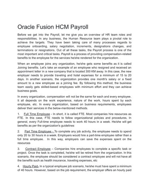 ppt oracle fusion hcm payroll powerpoint presentation free download