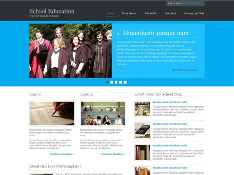 Download Free Html Css Template School Education Free Html Templates Free Css Templates And More