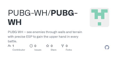 Github Pubg Whpubg Wh Pubg Wh See Enemies Through Walls And Terrain With Precise Esp To