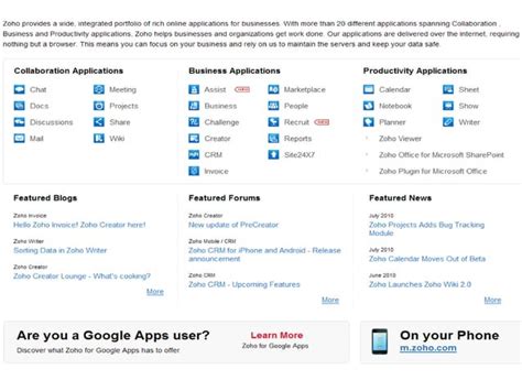 Introduction To Zoho Ppt Computing Technology And Computing