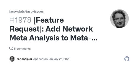 Feature Request Add Network Meta Analysis To Meta Analysis Module