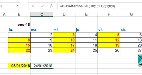 vba contar días alternos transcurridos excel foro un blog de excel