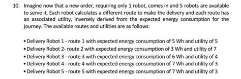 Solved Case Delivery Robots Fleets Of Delivery Robots As