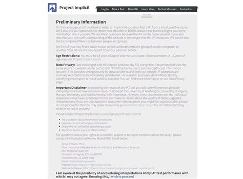 Implicit Association Test Harvard University Kuakua Psychology Resources