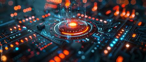 Voice Authentication Theme Top View Demonstrating Voice Pattern Analysis Futuristic Tone