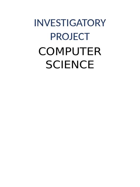 Investigatory Project Cs Pdf Databases Software