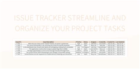Free Bug Tracking Templates For Google Sheets And Microsoft Excel Slidesdocs