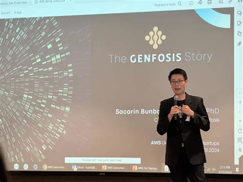 ดร นพ สาครนทร รวมเปนวทยากรในงาน AWS Genomics Day for Startups