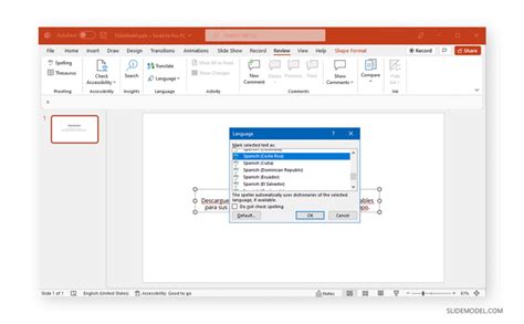 Change Language In Powerpoint By Setting Language Proofing SlideModel
