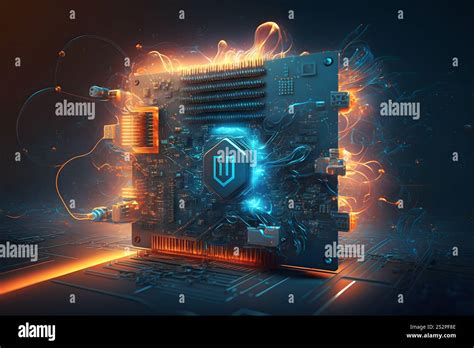 A Board With Chips And A Gaming Graphics Card Processor Progressive Cooling System For The