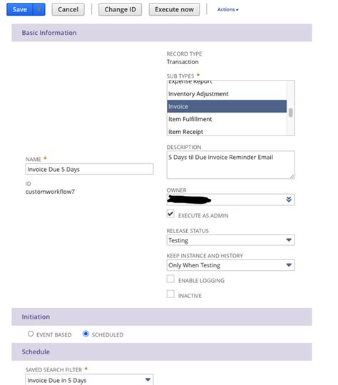 Dunning Invoice Reminder Email Workflow Troubleshooting Rnetsuite