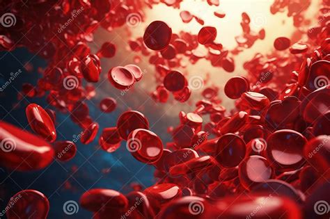 En El Mundo Microscópico Innumerables Eritrocitos Vibrantes Glóbulos Rojos Atraviesan El Sistema