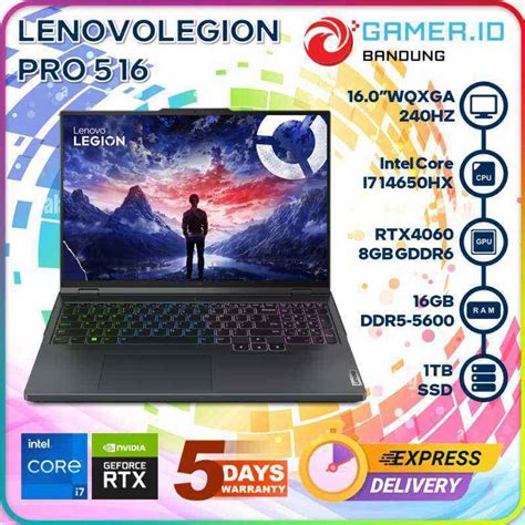 Jual Lenovo Legion Pro I Hx Rtx Gb Tb Wqxga Hz Di Seller Gamer Id