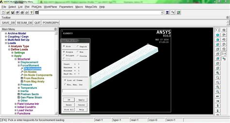 Capability And Application Of Ansys Problem 1 Anaysis Using Apdl 3d Analysis Of Beam With