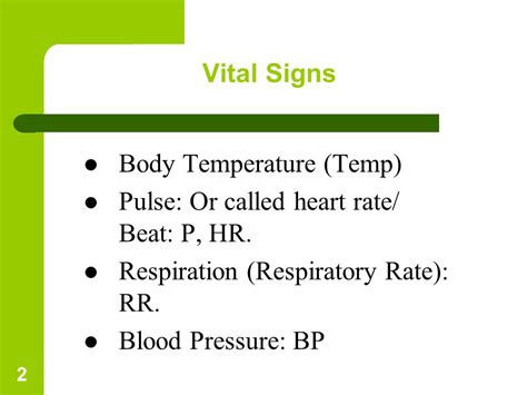 Vital Signs Assessing temperature and pulse Nur 102 Spring semester ...