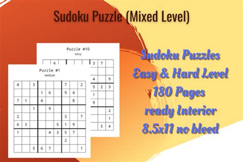 Sudoku Puzzle Interior Mixed Level Graphic By Design · Creative Fabrica