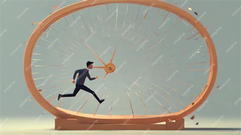 Premium Photo A Person Running On A Hamster Wheel Representing The Feeling Of Being Stuck In A
