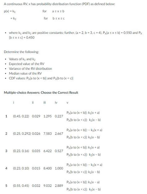 Solved A Continuous RV X Has Probability Distribution Chegg