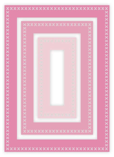 Gemini Elements Nesting Frame Die Cross Stitch Rectangle Crafty Granny