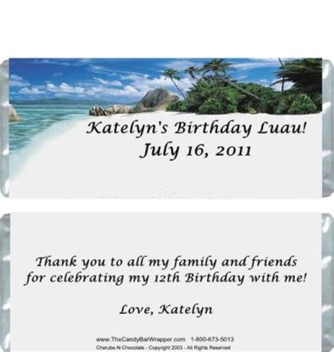 Luau Candy Wrappers The Candy Bar Wrapper