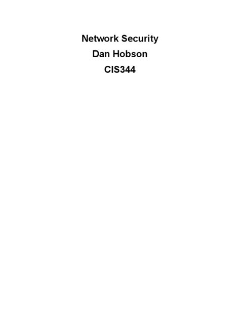 network security dan hobson cis344 pdf computer security security