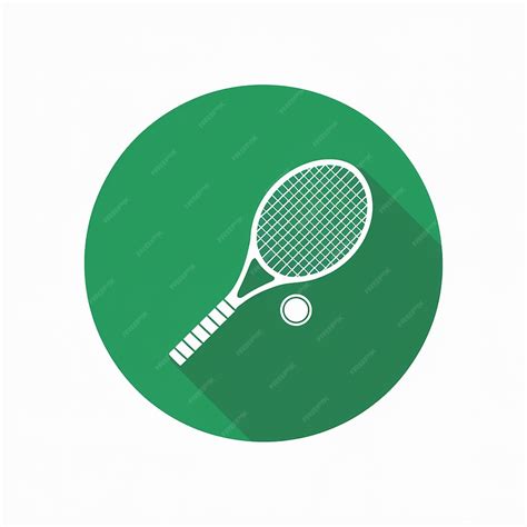 A White Silhouette Of A Tennis Racket And Ball Set Against A Green