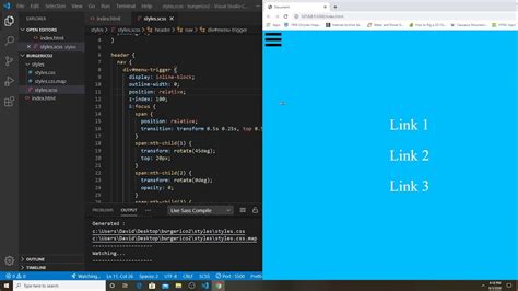 html css hamburger icon and responsive navigation part 2 youtube
