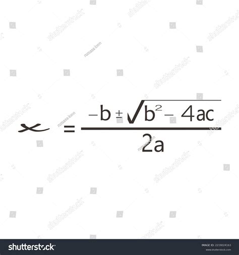 Basic Formula Quadratic Equation Vector Illustration Stock Vector