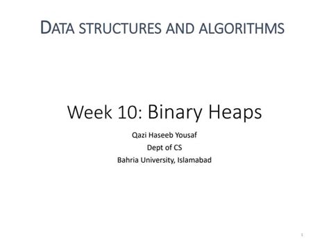 Lec10 Binary Heaps 19122022 113509ampptx