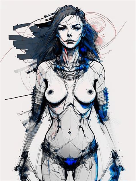 Nude Pen And Ink Sketch Digital Art By Whitney Ervin Pixels