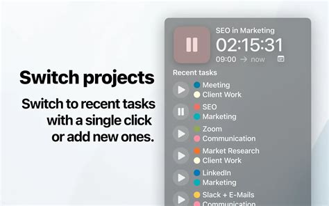 KimaiBar Native MacOS Menu Bar App