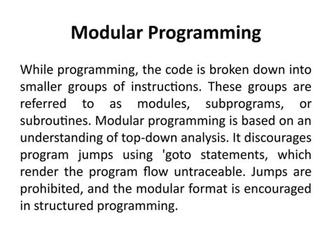 Structured Programming And Programming Methodologies Pptx Programming Languages Computing