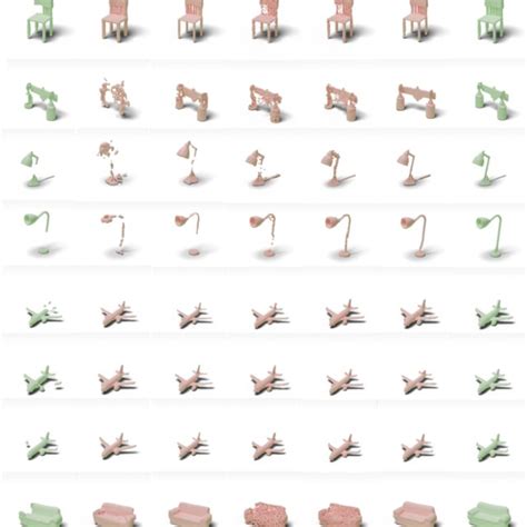 qualitative shape completion results on the random crop dataset our
