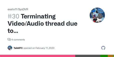 Terminating Videoaudio Thread Due To Extendedsocketexception · Issue