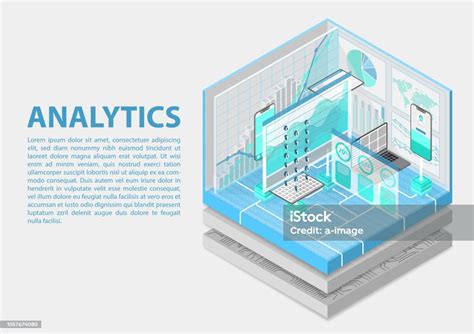고급 분석 아이소메트릭 벡터 일러스트입니다 모바일 장치 및 데이터 대시보드와 추상 3d Infographic 0명에 대한 스톡 벡터 아트 및 기타 이미지 Istock